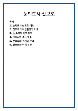 눈의도시 삿보로-1페이지