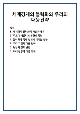 세계경제의 블럭화와 우리의 대응전략-1페이지