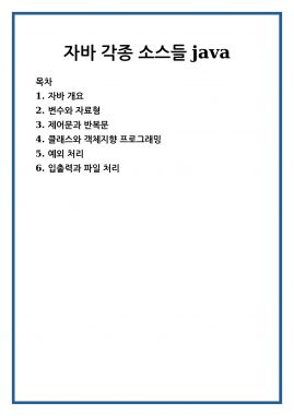 자바 각종 소스들 java-1페이지