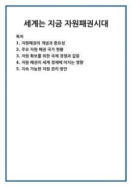 세계는 지금 자원패권시대-1페이지