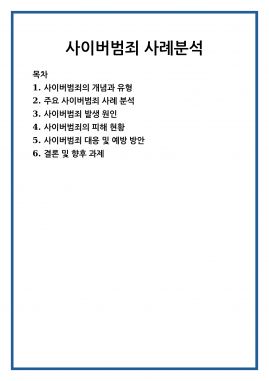 사이버범죄 사례분석-1페이지