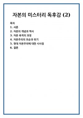 자본의 미스터리 독후감 (2)-1페이지