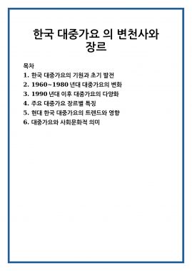 한국 대중가요 의 변천사와 장르-1페이지