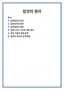 압전의 원리 레포트 자료-1페이지