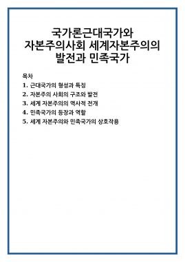 국가론근대국가와 자본주의사회 세계자본주의의 발전과 민족국가-1페이지