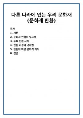 다른 나라에 있는 우리 문화재(문화재 반환)-1페이지
