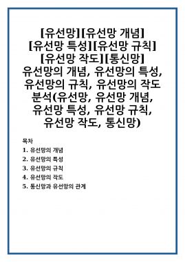 [유선망][유선망 개념][유선망 특성][유선망 규칙][유선망 작도][통신망]유선망의 개념, 유선망의 특성, 유선망의 규칙, 유선망의 작도 분석(유선망, 유선망 개념, 유선망 특성, 유선망 규칙, 유선망 작도, 통신망)-1페이지