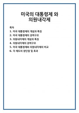 미국의 대통령제 와 의원내각제-1페이지