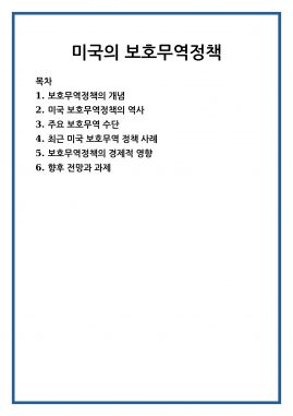 미국의 보호무역정책-1페이지