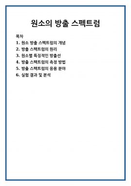 원소의 방출 스펙트럼-1페이지