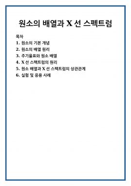 원소의 배열과 X선 스펙트럼-1페이지