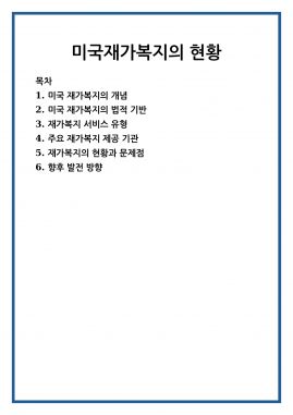 미국재가복지의 현황-1페이지