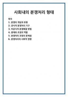 사회내의 분쟁처리 형태-1페이지