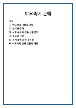 야오족에 관해-1페이지
