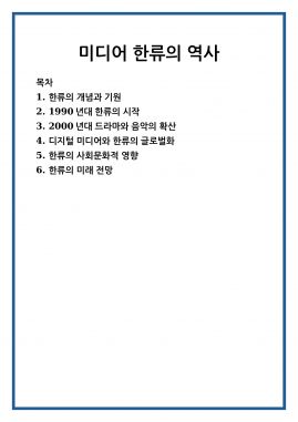미디어 한류의 역사-1페이지