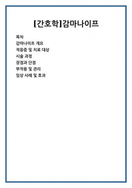 [간호학]감마나이프-1페이지