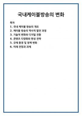 국내케이블방송의 변화-1페이지