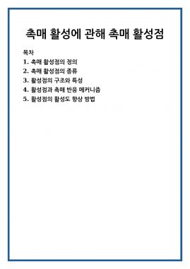 촉매 활성에 관해 촉매 활성점-1페이지