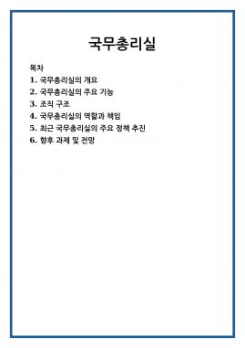 국무총리실 레포트 자료-1페이지