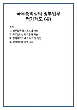 국무총리실의 정부업무 평가제도 (4)-1페이지