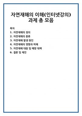 자연재해의 이해(인터넷강의)  과제 총 모음-1페이지