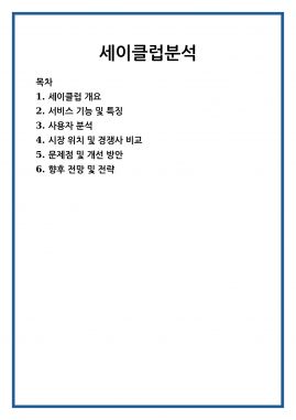세이클럽분석-1페이지