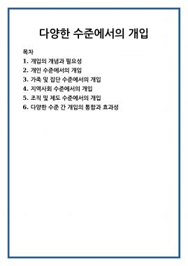 다양한 수준에서의 개입-1페이지