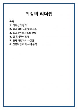 최강의 리더쉽-1페이지