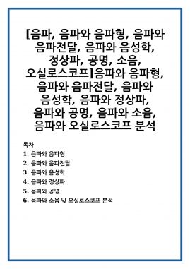[음파, 음파와 음파형, 음파와 음파전달, 음파와 음성학, 정상파, 공명, 소음, 오실로스코프]음파와 음파형, 음파와 음파전달, 음파와 음성학, 음파와 정상파, 음파와 공명, 음파와 소음, 음파와 오실로스코프 분석-1페이지