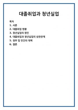 대졸취업과 청년실업-1페이지