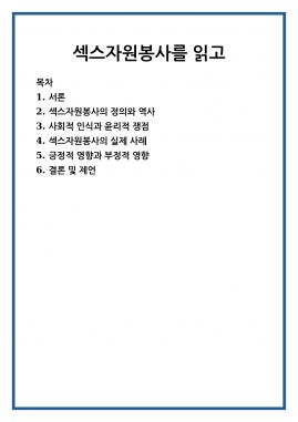 섹스자원봉사를 읽고-1페이지