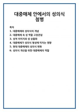 대중매체 안에서의 성의식 첨병-1페이지
