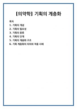 [의약학] 기획의 계층화-1페이지