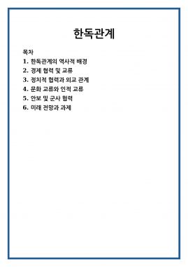 한독관계 레포트 자료-1페이지