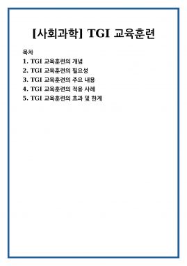 [사회과학] TGI 교육훈련-1페이지