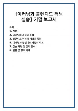 [이러닝과 블렌디드 러닝 실습] 기말 보고서-1페이지