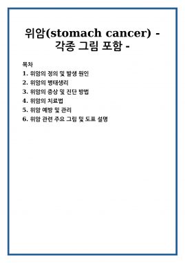 위암(stomach cancer) - 각종 그림 포함 --1페이지