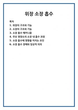 위장 소장 흡수-1페이지