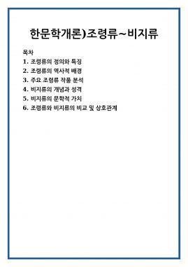 한문학개론)조령류~비지류-1페이지