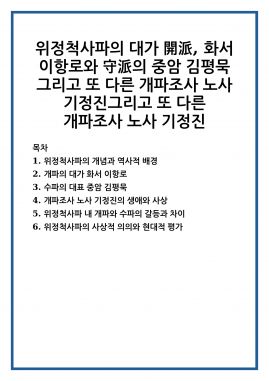 위정척사파의 대가 開派, 화서 이항로와 守派의 중암 김평묵 그리고 또 다른 개파조사 노사 기정진그리고 또 다른 개파조사 노사 기정진-1페이지