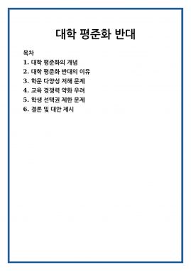 대학 평준화 반대-1페이지