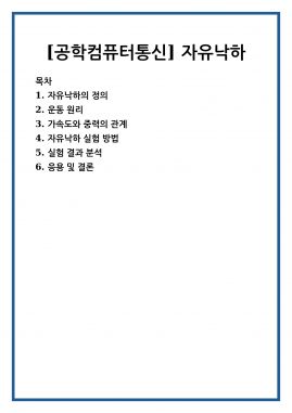 [공학컴퓨터통신] 자유낙하-1페이지