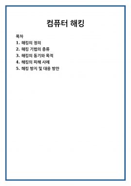 컴퓨터 해킹 레포트 자료-1페이지