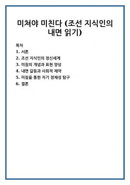 미쳐야 미친다 (조선 지식인의 내면 읽기)-1페이지