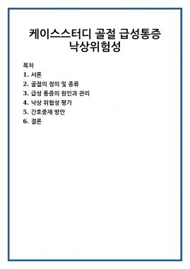케이스스터디 골절 급성통증 낙상위험성-1페이지