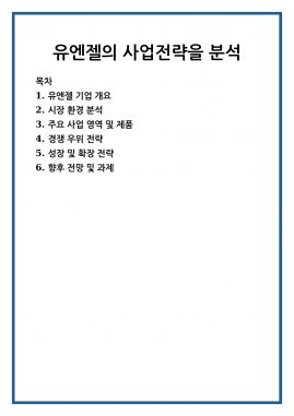 유엔젤의 사업전략을 분석-1페이지