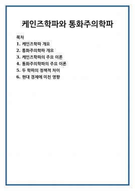 케인즈학파와 통화주의학파-1페이지