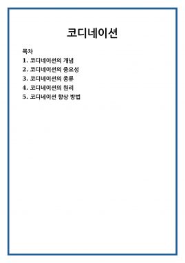 코디네이션 레포트 자료-1페이지