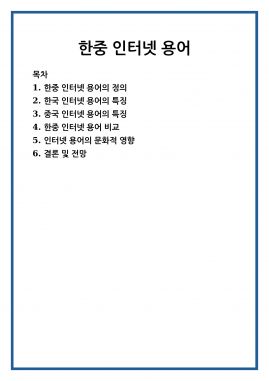 한중 인터넷 용어-1페이지