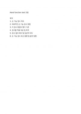 Hand function test 모음-1페이지